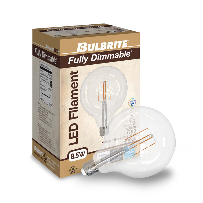 Bulbrite Industries 60 Watt Equivalent G40 E26/Medium (Standard ...